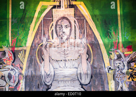 Detail of tapestry by Graham Sutherland at Coventry cathedral, England ...