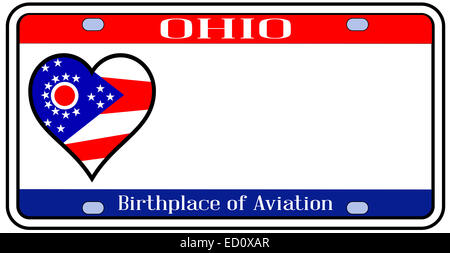 Ohio license plate; vehicle registration number. Ohio number plate ...