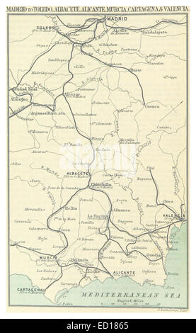 An 1895 railroad map of O'Sheas highlights the train routes and ...