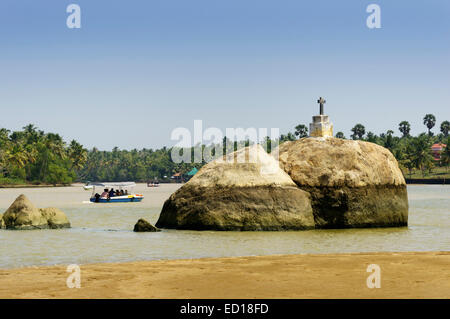 Kerala, India - Poovar Beach South. Resort floating houses. Poover ...
