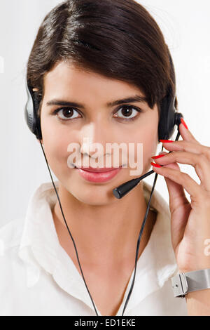 1 indian Business Telecaller lady Stock Photo - Alamy