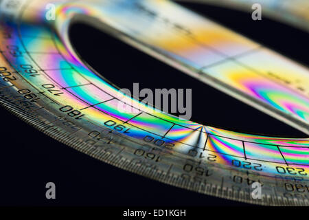 colorful heat stress patterns captures in hardened plastics in ...