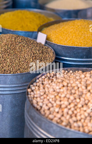 Grains on the market in Marrakech, Morocco Stock Photo - Alamy