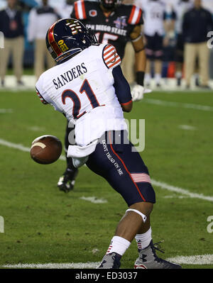 San Diego, CA. 23rd Dec, 2015. Broncos quarterback (4) Brett Rypien in ...
