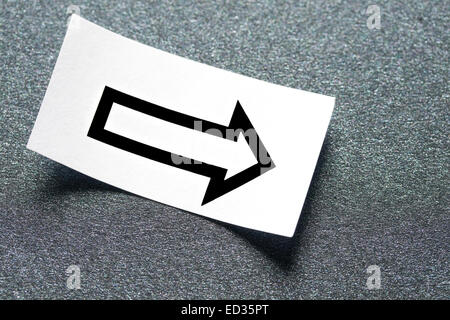 Arrow with texture of grey paper isolated on white Stock Photo - Alamy
