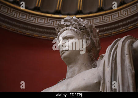 Statue of Roman Emperor Augustus as Jupiter, marble, first half of 1st ...