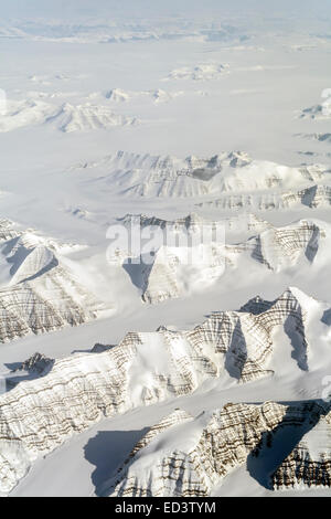 Aerial View of Greenland's Watkins Range Mountains and Glaciers Stock ...