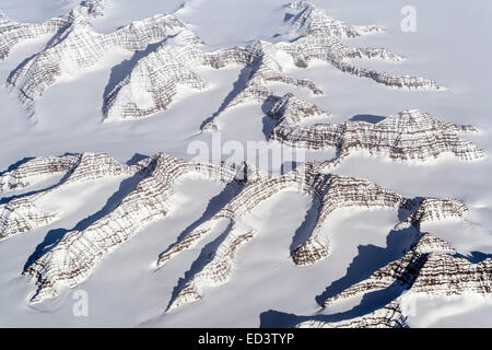 Aerial View of Greenland's Watkins Range Mountains and Glaciers Stock ...