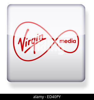 Virgin Media logo as an app icon. Clipping path included Stock Photo ...