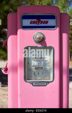 Old pink gas pump in Boca Grande on Gasparilla Island on the Gulf of ...