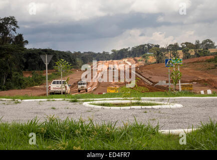 Construction of roads in the jungle to make the new capital city which ...