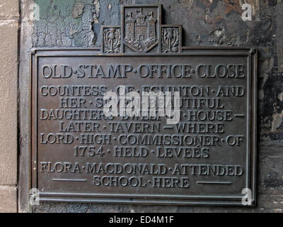 Old Stamp Office Close, off Royal Mile, Edinburgh City, Scotland, UK ...