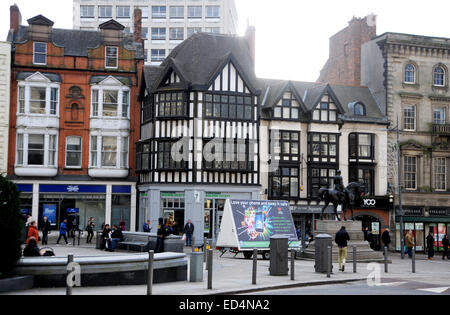Wolverhampton West Midlands UK - Busy shopping centre street and old ...