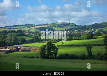 Wiveliscombe nestling in the Brendon Hills, Somerset, UK Stock Photo ...
