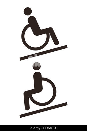 Disabled sign - Facilities for disabled isolated on white background ...