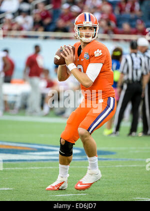 Quarterback Cole Stoudt (18) of the Clemson Tigers tumbles after a ...
