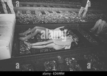 Protesters block an Amtrak train in Berkeley California during the ...