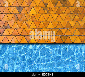 Mosaic tiles pavement background. Triangle paving. Aged photo. Black ...