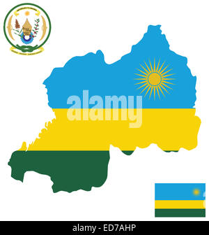 National coat of arms of the Republic of Rwanda Stock Photo - Alamy