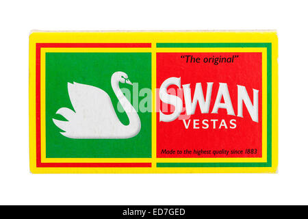 Swan Vestas box of matches, cut out or isolated on a white background ...