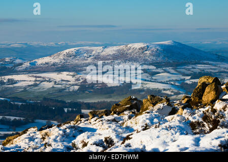 Corndon Hill, seen from the summit of the Stiperstones, Shropshire ...