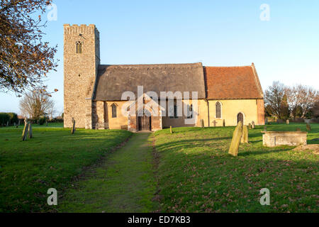 St John the Baptist thatched church Butley Suffolk England Stock Photo ...