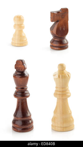 Chess figures isolated on a white background Stock Photo - Alamy