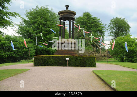 UK, England, Cheshire, Knutsford, Tatton Hall, Christmas decorations in ...
