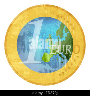 Beautiful illustration Blue EURO Price symbol icons on a bright pink ...