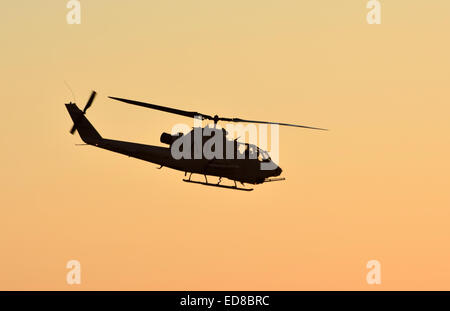 Side view of Vietnam War era American helicopter seen in flight Stock ...