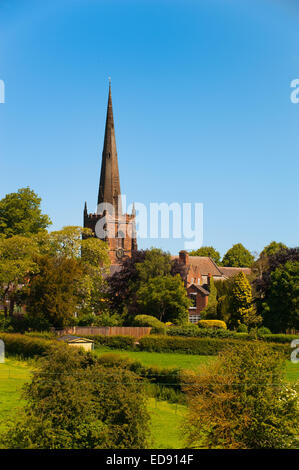 The church of St Mary and St Chad in the village of Brewood ...
