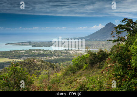 Mauritius, Chamarel, elevated viewpoint with panoramic views along west ...