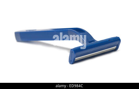 blue disposable razor isolated on white background Stock Photo - Alamy