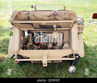 engine of world war two vehicle with radiator and battery Stock Photo ...