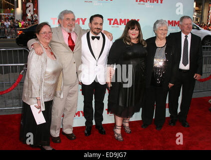 LOS ANGELES - JUN 30: Peg Falcone, Steve Falcone, Ben Falcone, Melissa ...