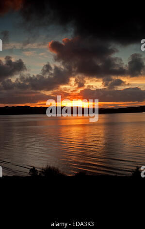 Sunset over Loch Gairloch Stock Photo - Alamy