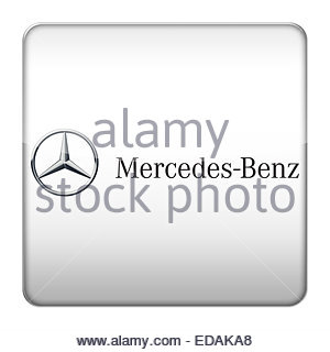Mercedes-Benz logo as an app icon. Clipping path included Stock Photo ...