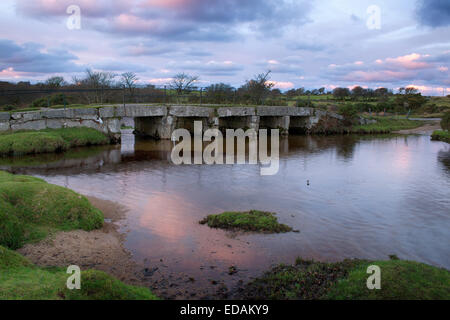 Delphi clapper bridge crossing the De Lank River near St Breward on ...