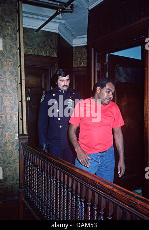 28th Precinct, New York policeman with guns drawn in Harlem 70s, USA ...
