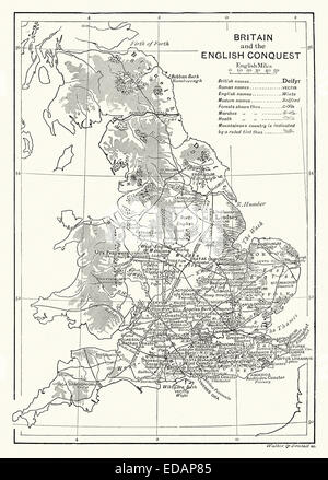 Map of England before the Norman Conquest Stock Photo: 22020704 - Alamy