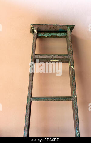 Rusty steel wall ladder Stock Photo - Alamy