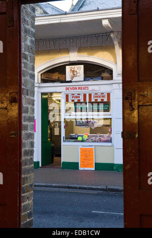 Devon Meats butchers shop, Butchers' Row, Barnstaple, Devon, England ...