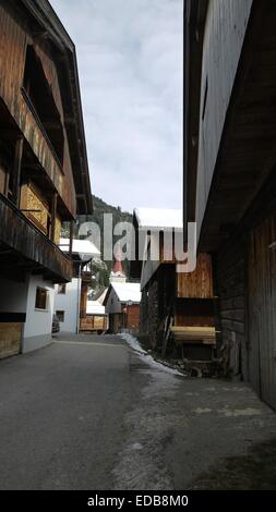 Obertilliach, Austria. 14th Dec, 2014. Security guards stand in front ...