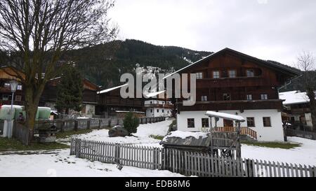 The village of Obertilliach, Austria, photographed on 14 December 2014 ...