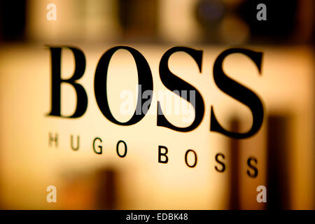 A Hugo Boss store sign in London Stock Photo - Alamy