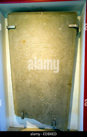 Ancient Celtic Stone at Margam Museum, Margam, Port Talbot, Wales, UK ...