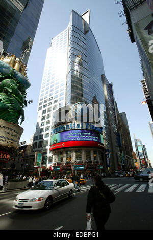 New York, NY. The Prudential Financial sign on Three Times Square ...
