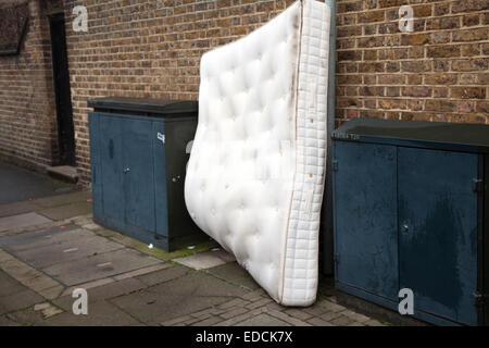 old mattress thrown away discarded by the roadside dumped Stock Photo ...