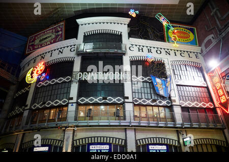 the printworks interior inside neon manchester england uk united ...