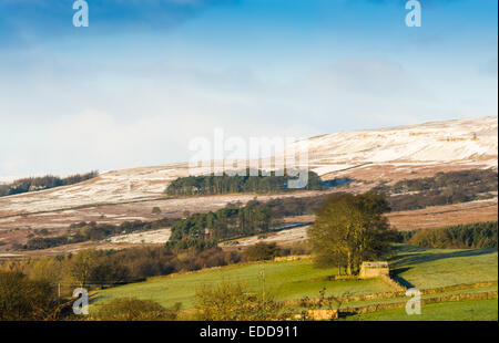 Snow topped hills in Wensleydale Stock Photo - Alamy